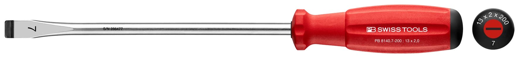 PB Swiss Tools Schlitz-Schraubenzieher PB 8140 SwissGrip Gr. 7 200 mm - MR SWISS AG