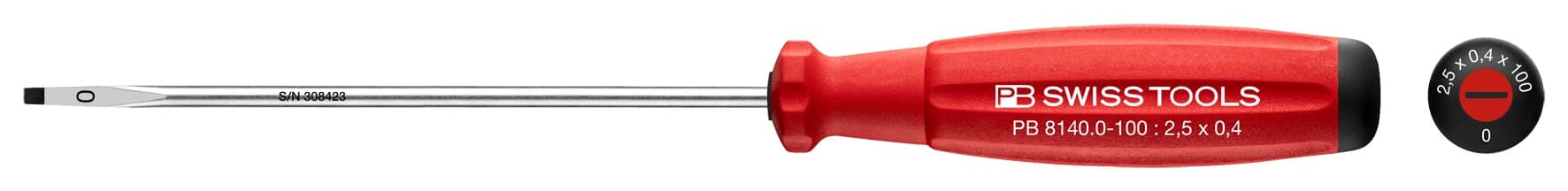 PB Swiss Tools Tournevis à fente PB 8140 SwissGrip gr. 1 150 mm - MR SWISS AG